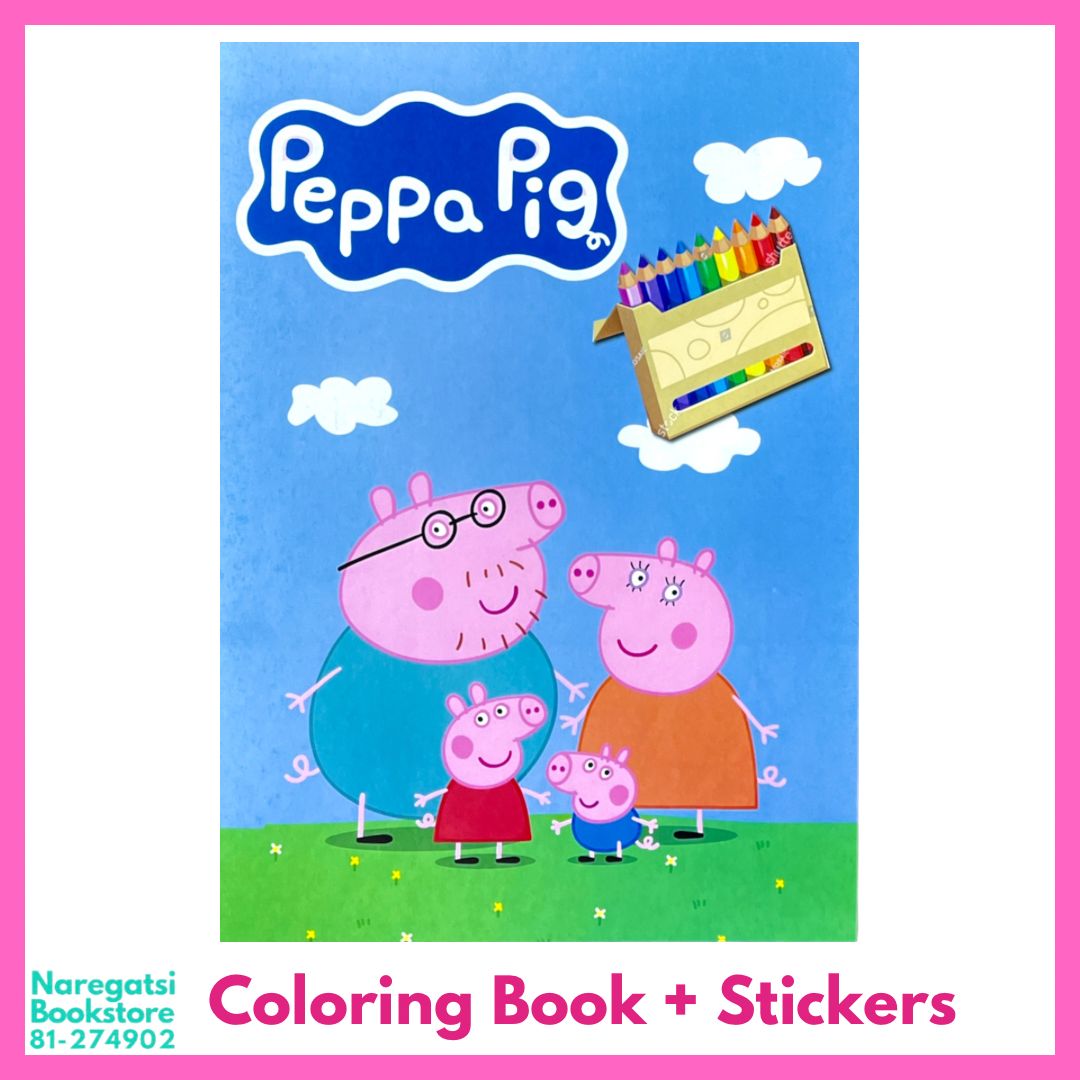 Peppa Pig Coloring + Sticker Book - Naregatsi Bookstore